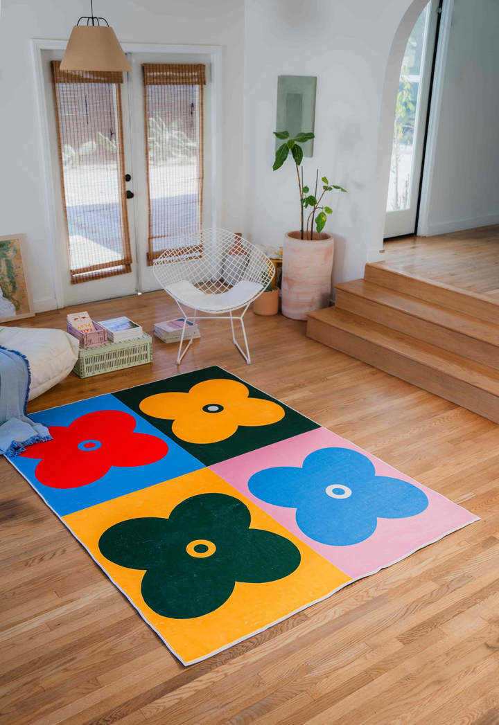 LanySpace Multicolor Four Leaf Clover Rug – Lany Space