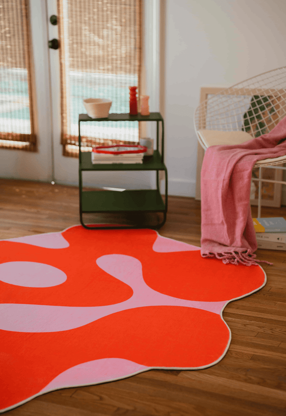 Irregular Orange Moss Rug by Designer Johann Banta – Lany Space