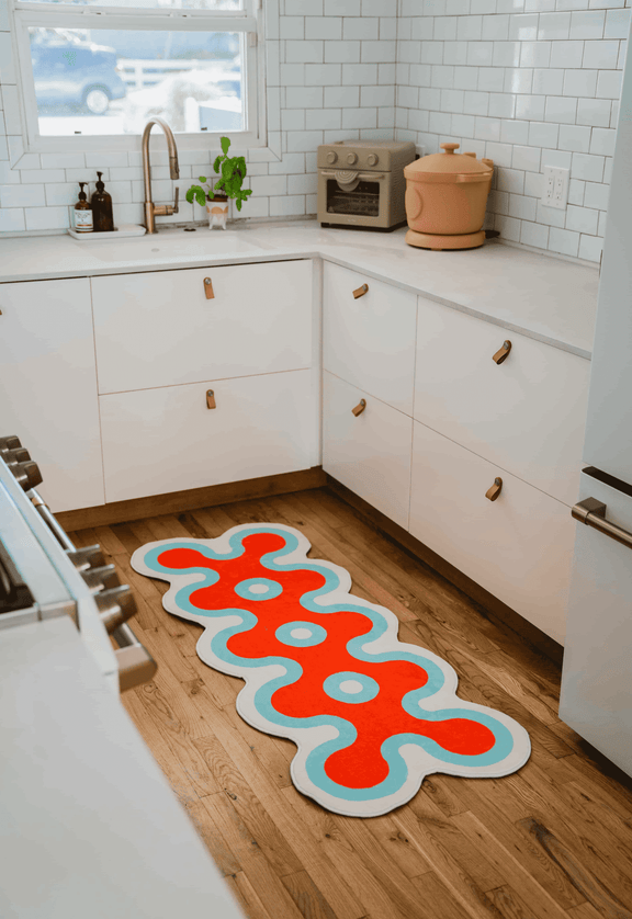 Irregular Coral Runner Rug by Designer Johann Banta – Lany Space