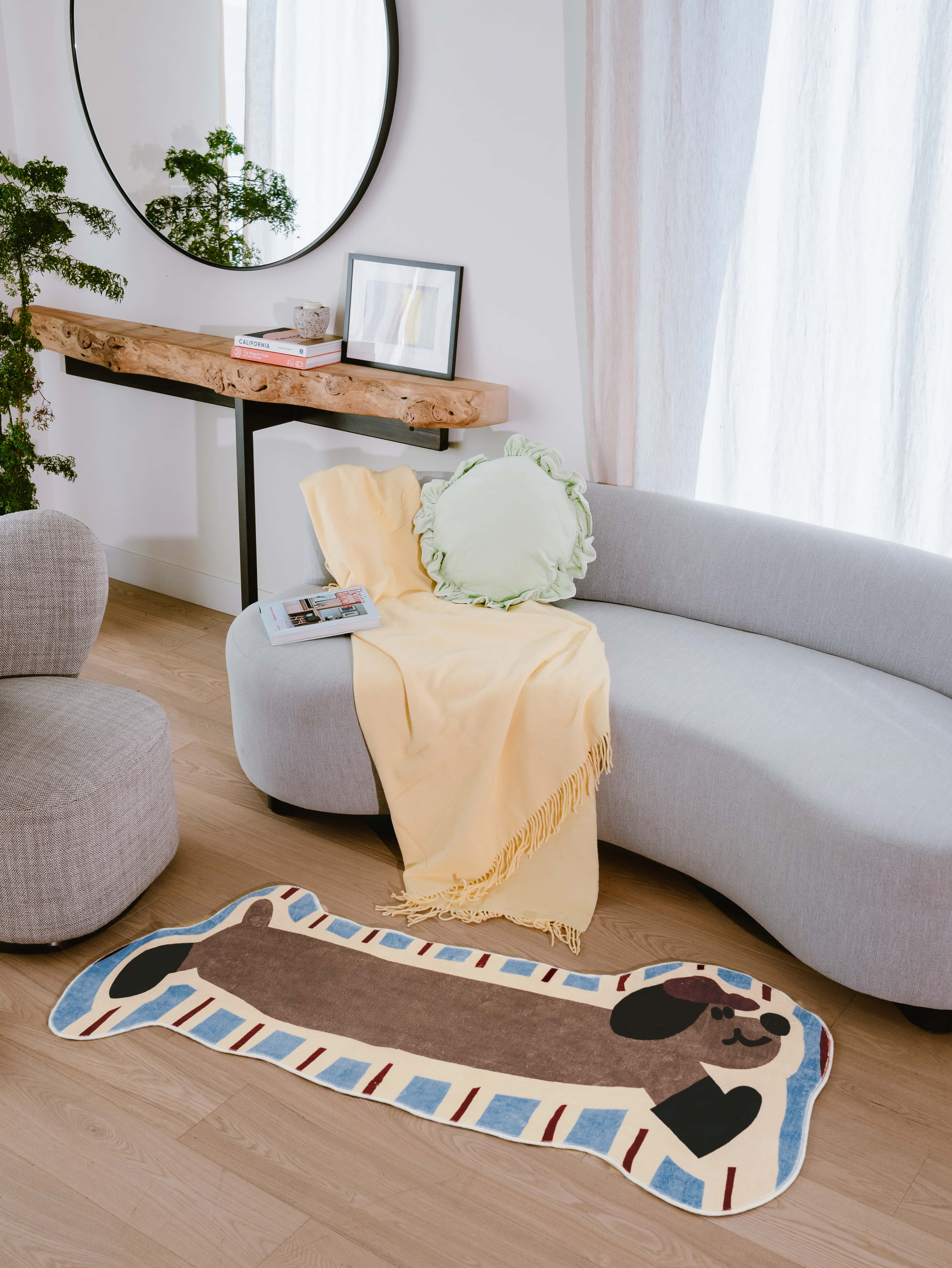 Irregular Shaped Dachshund Dog Runner Rug – Lany Space