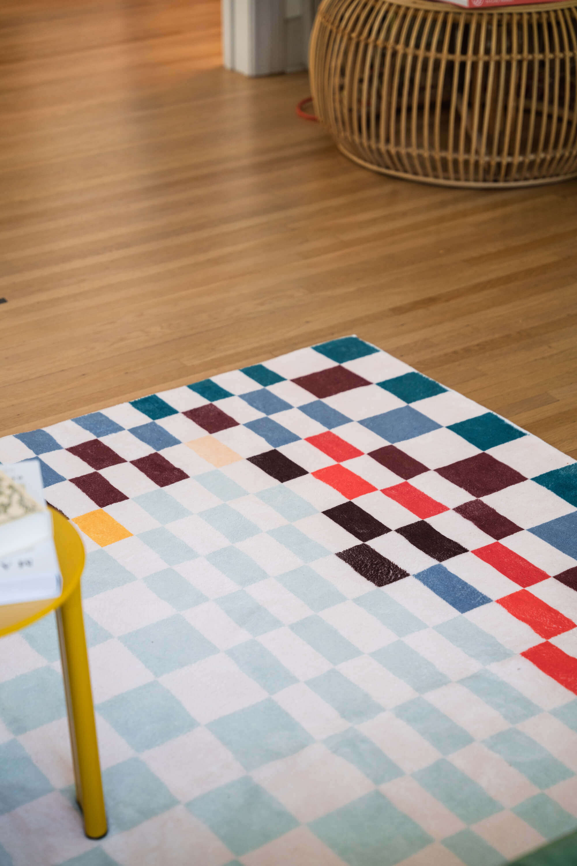 Pixel Multicolor Checkered Rug – Lany Space
