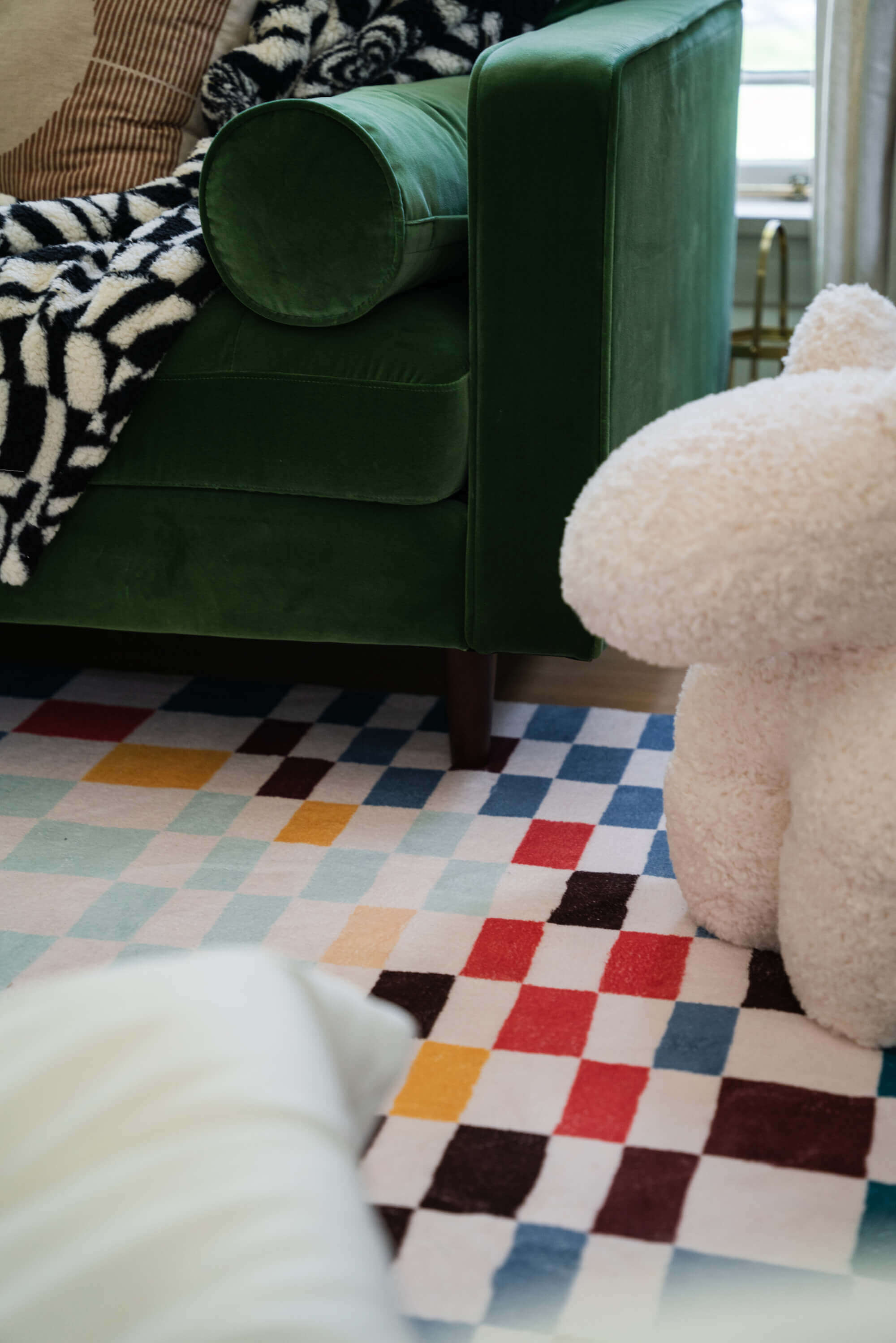 Pixel Multicolor Checkered Rug – Lany Space