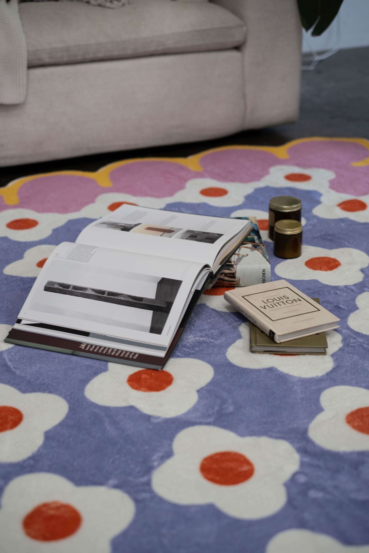 Pink and Purple Floral Area Rug – Lany Space