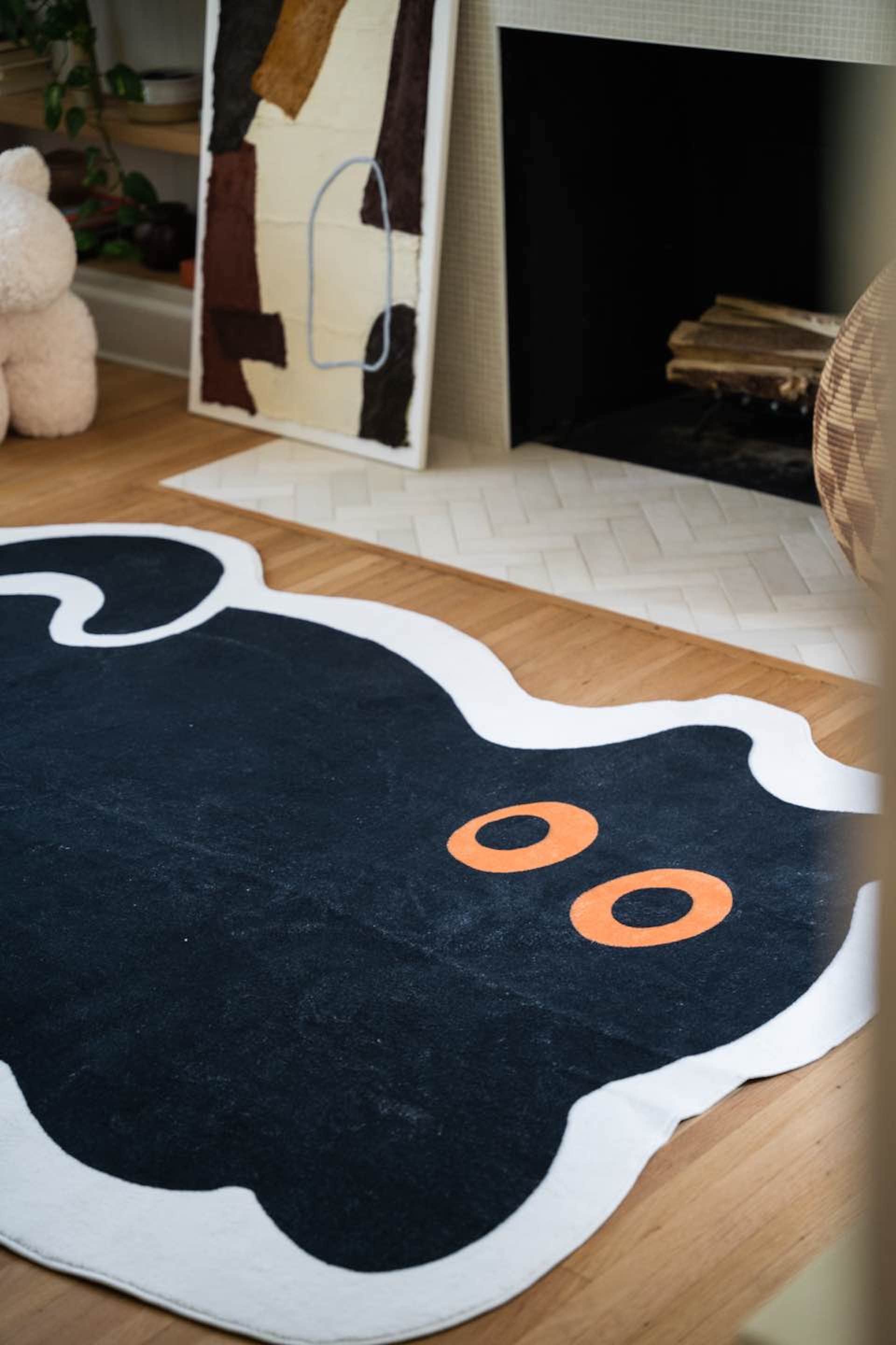 Cute Black Cat Rug – Lany Space